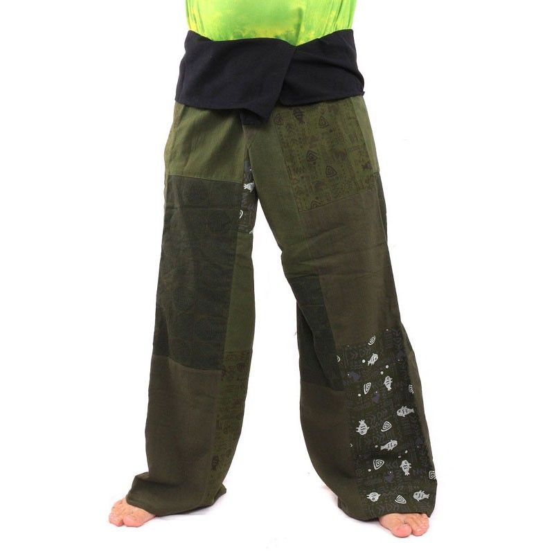 Thai fisherman pants - grey - extra long cotton